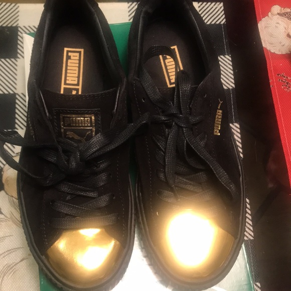 Puma | Shoes | Puma Gold Toe Sneakers | Poshmark